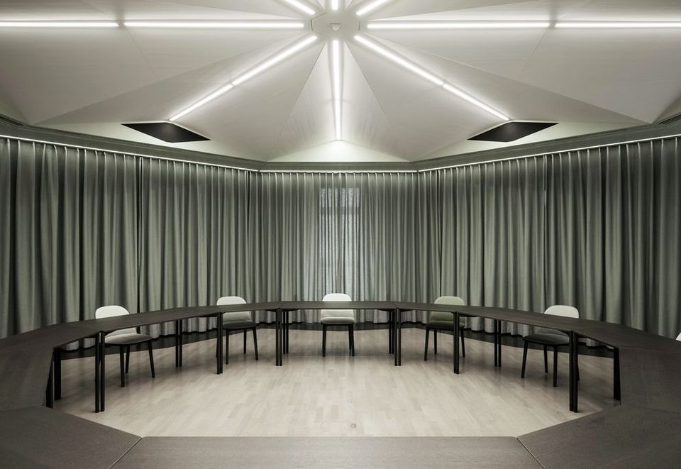 Swiss pleat curtains